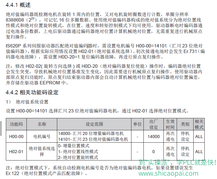 【实操派】H00-00-Er.122-Er122绝对位置模式产品匹配故障。苏州实操派PLC培训-专注于汇川技术PLC产品培训 ...